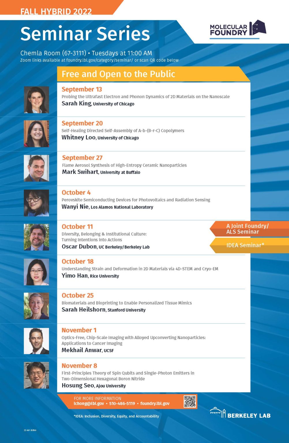 Fall 2022 Seminar Series Begins September 13