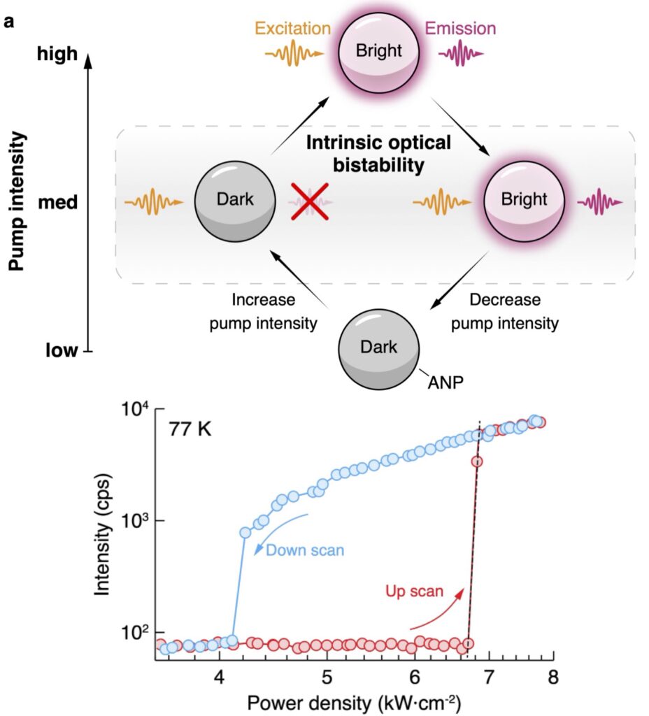 Intrinsic optical bistability of photon avalanching nanocrystals